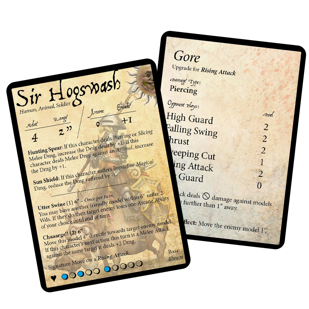 Stat Card: Sir Hogswash – MoonstoneGame