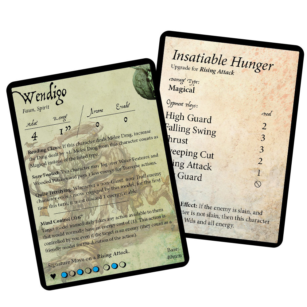 Stat Card: Wendigo – MoonstoneGame